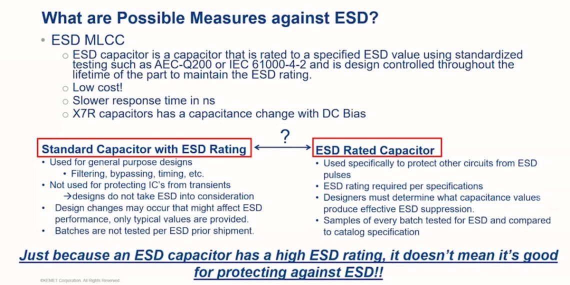 ESD Protection; Kemet Webinar