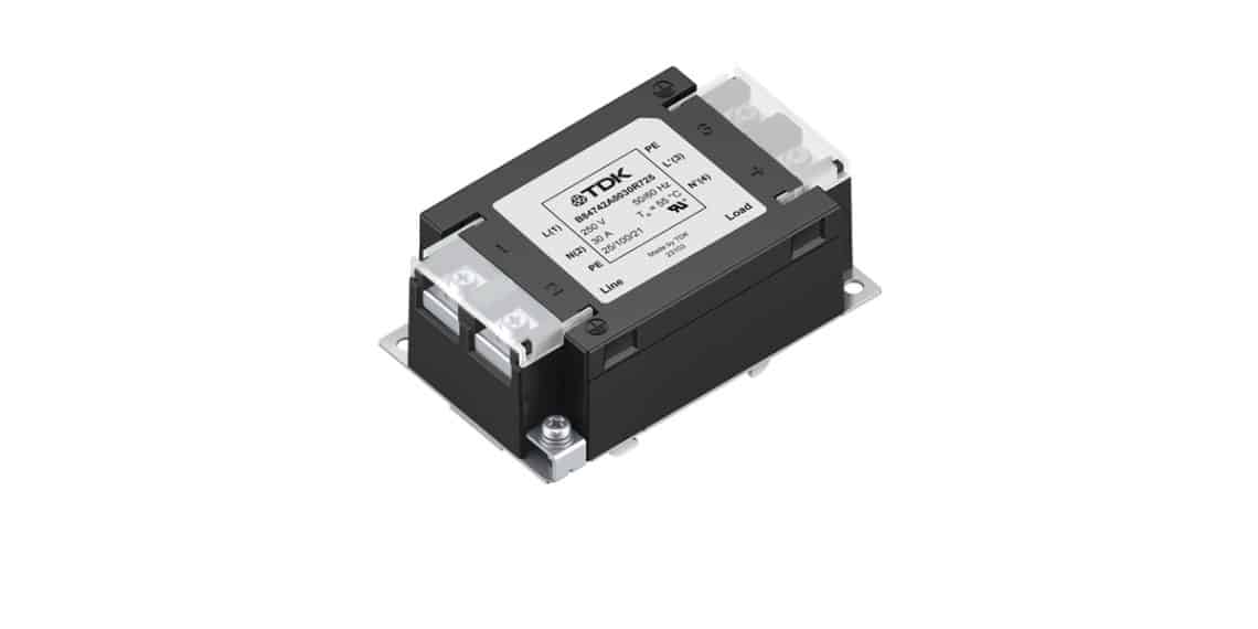 TDK Releases Single-Phase EMI Filters for DIN Rail