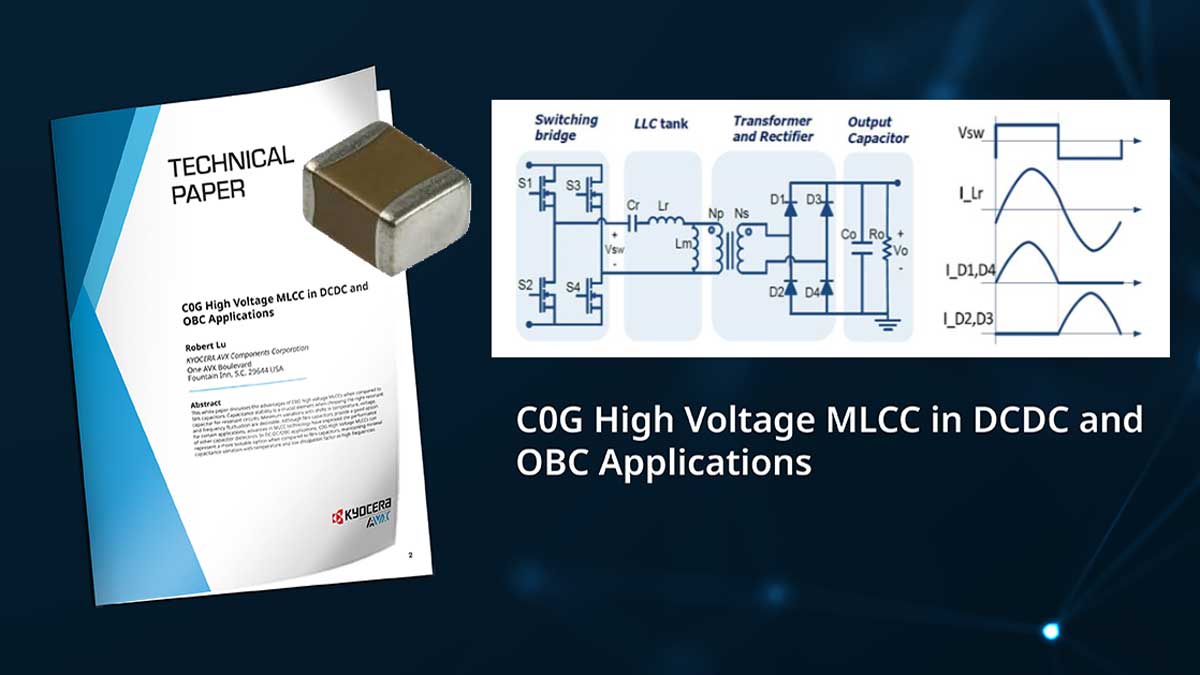 High Voltage C0G MLCC in DC-DC and OBC Applications