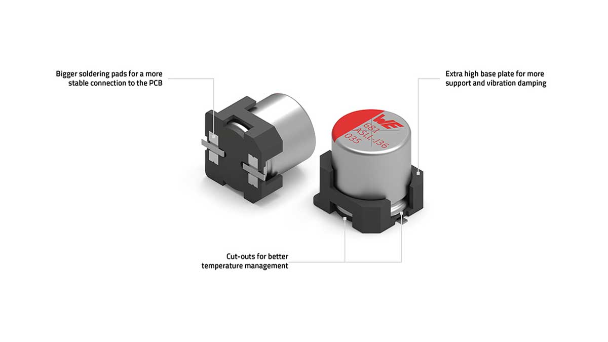Würth Elektronik Unveils Vibration-Resistant Electrolytic Capacitors