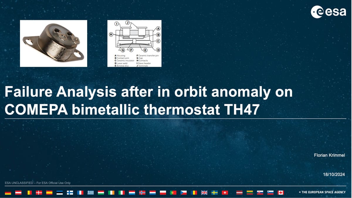 Failure Analysis After In Orbit Anomaly On Bimetallic Thermostat