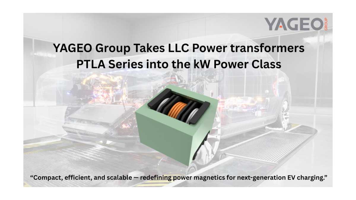 YAGEO Unveils Compact 3.6kW LLC Transformer for OBC EV