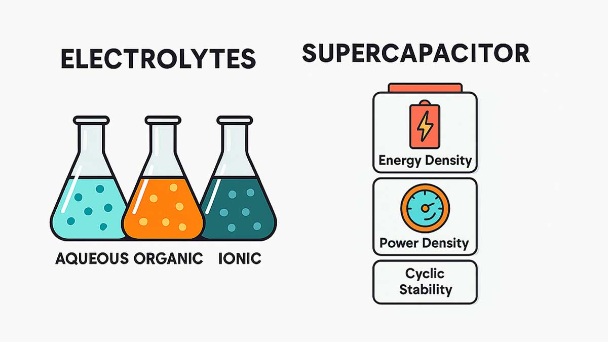 Electrolyte Selection and Performance in Supercapacitors