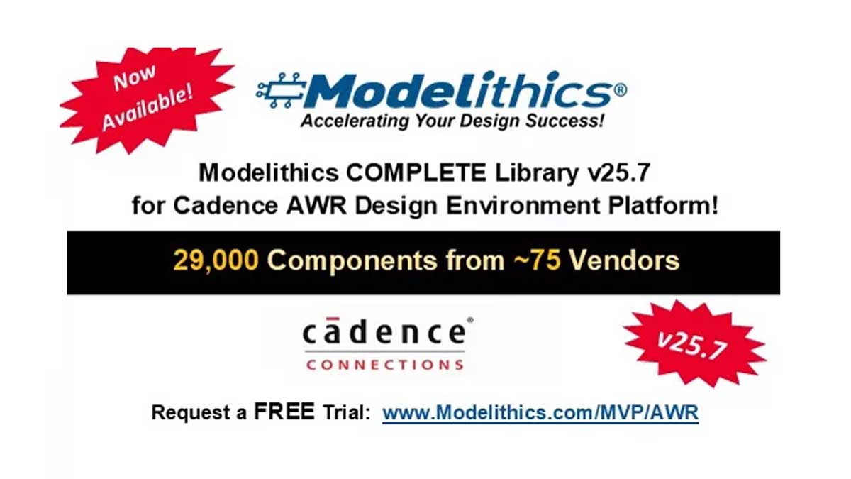 Modelithics Unveils Library v25.7 for Cadence AWR Environment